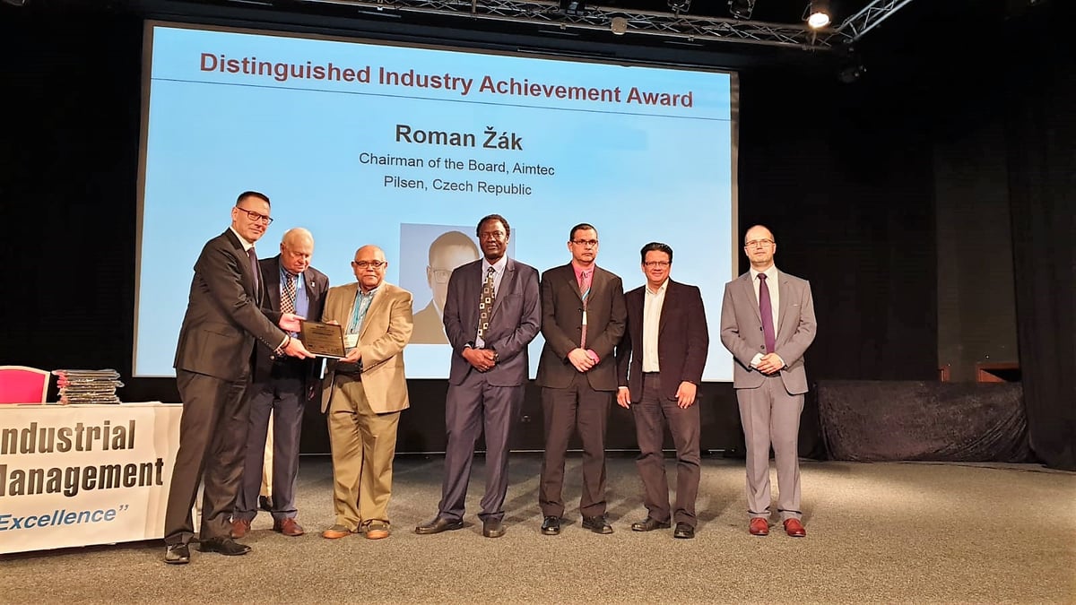 Roman Žák awarded the Distinguished Industry Award of IEOM | Aimtec